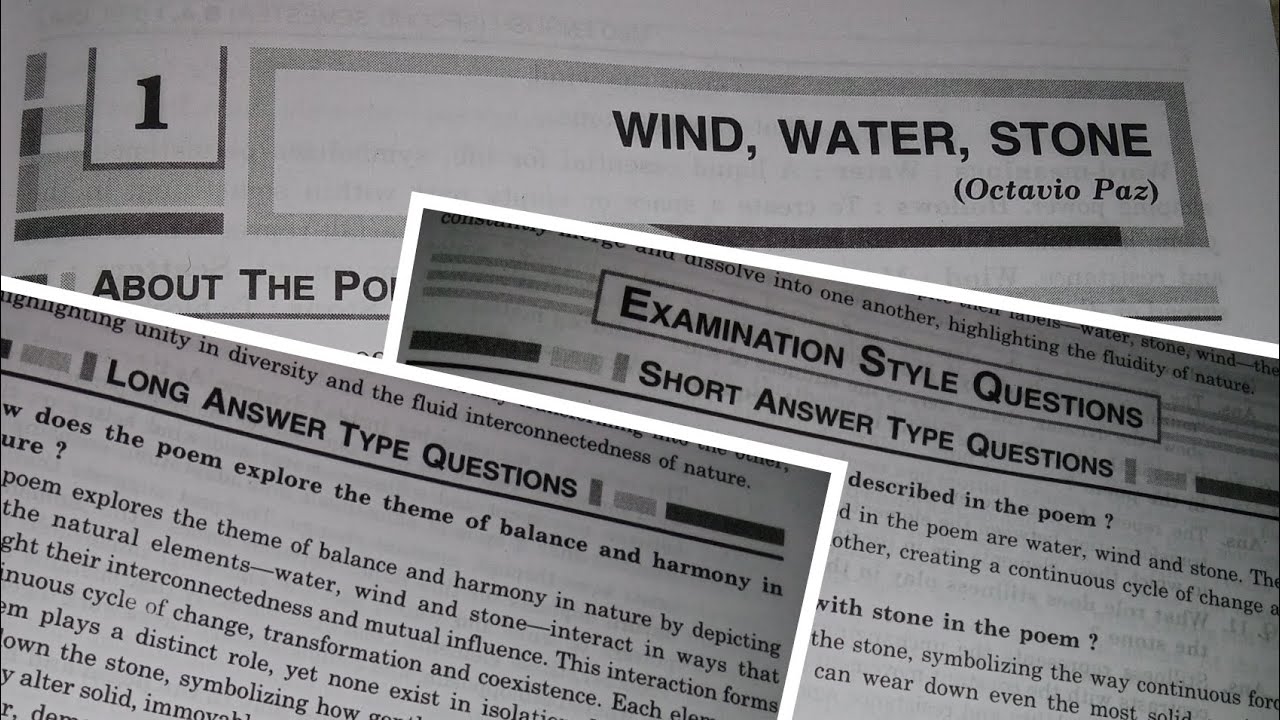 wind,water,stone by octavio paz // short & long question / answer// BA ...