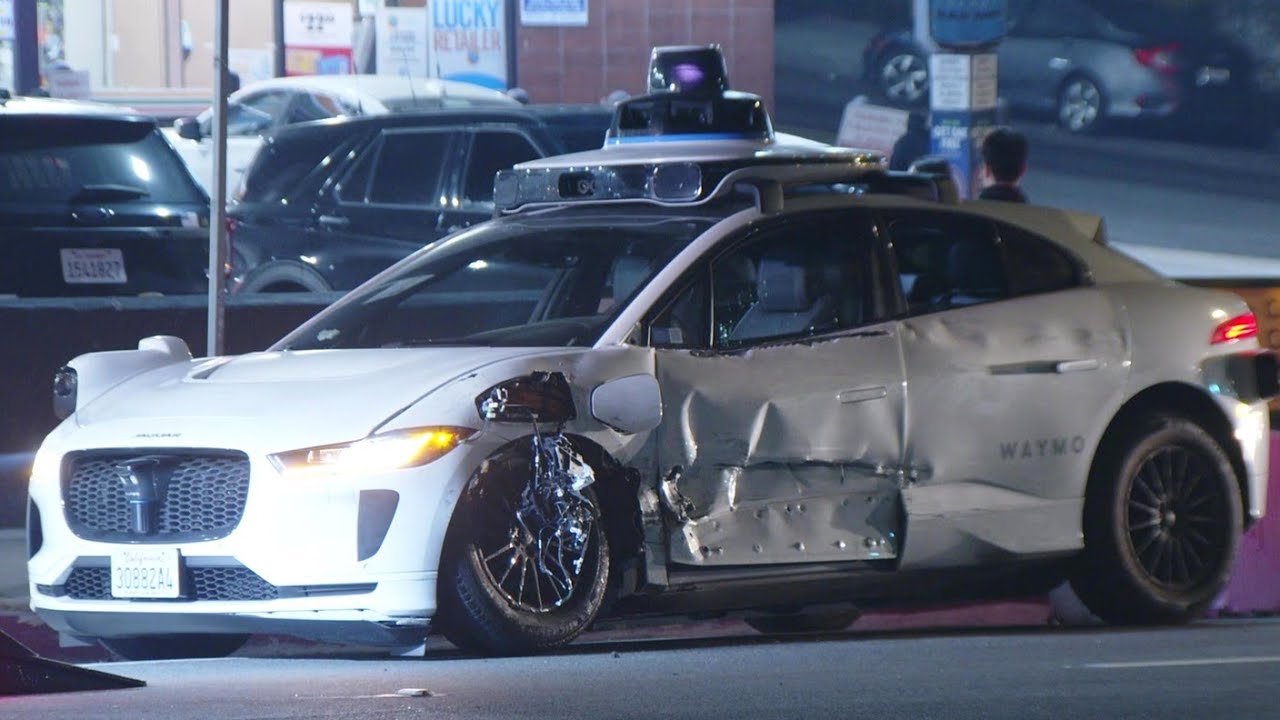 Waymo Car Involved in 2-Vehicle Crash in Westchester - YouTube
