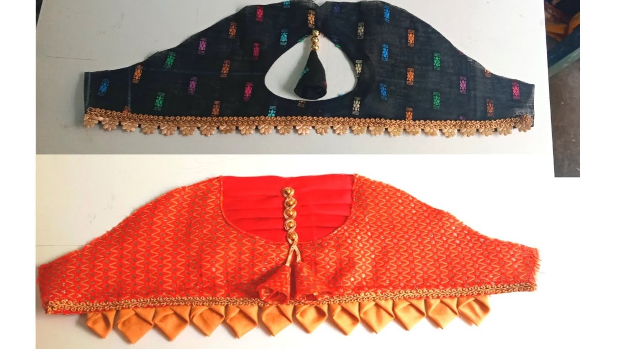 Do Half sleeve design//cutting and stitching blouse baju design// baju ...