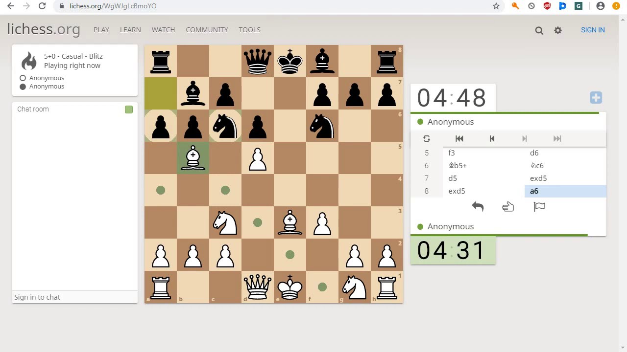 Playing chess Anonymous on Lichess - YouTube