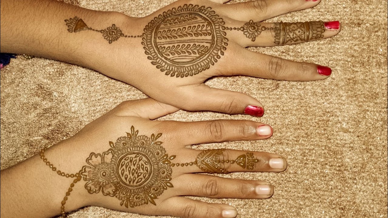 beautiful tikka mehndi designs ll Easy trick mehndi design ll ...