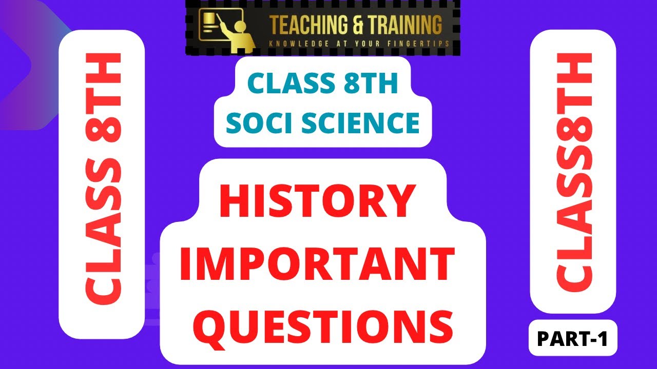 Class 8th SST | History Important questions | jkbose 2024 | Part-1 ...