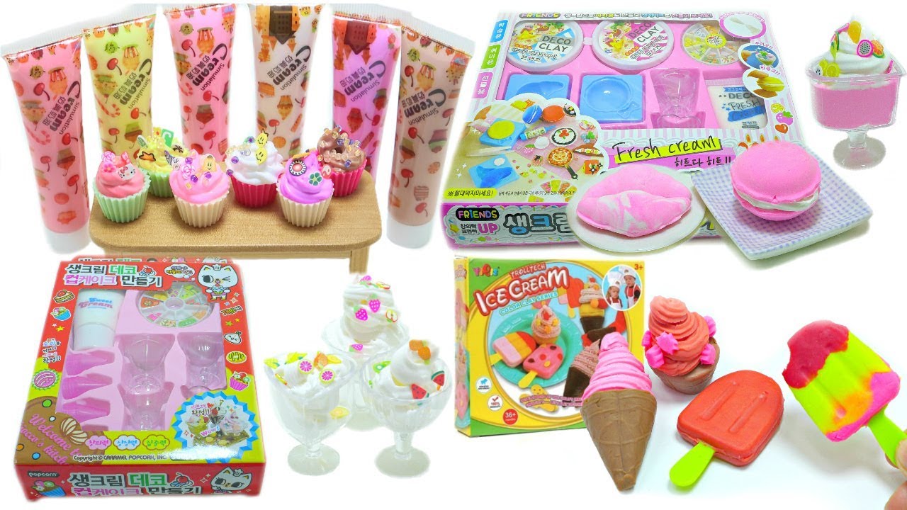 DIY Simulation Cream Cupcake Whipped Cream Dessert Clay Ice Cream ...