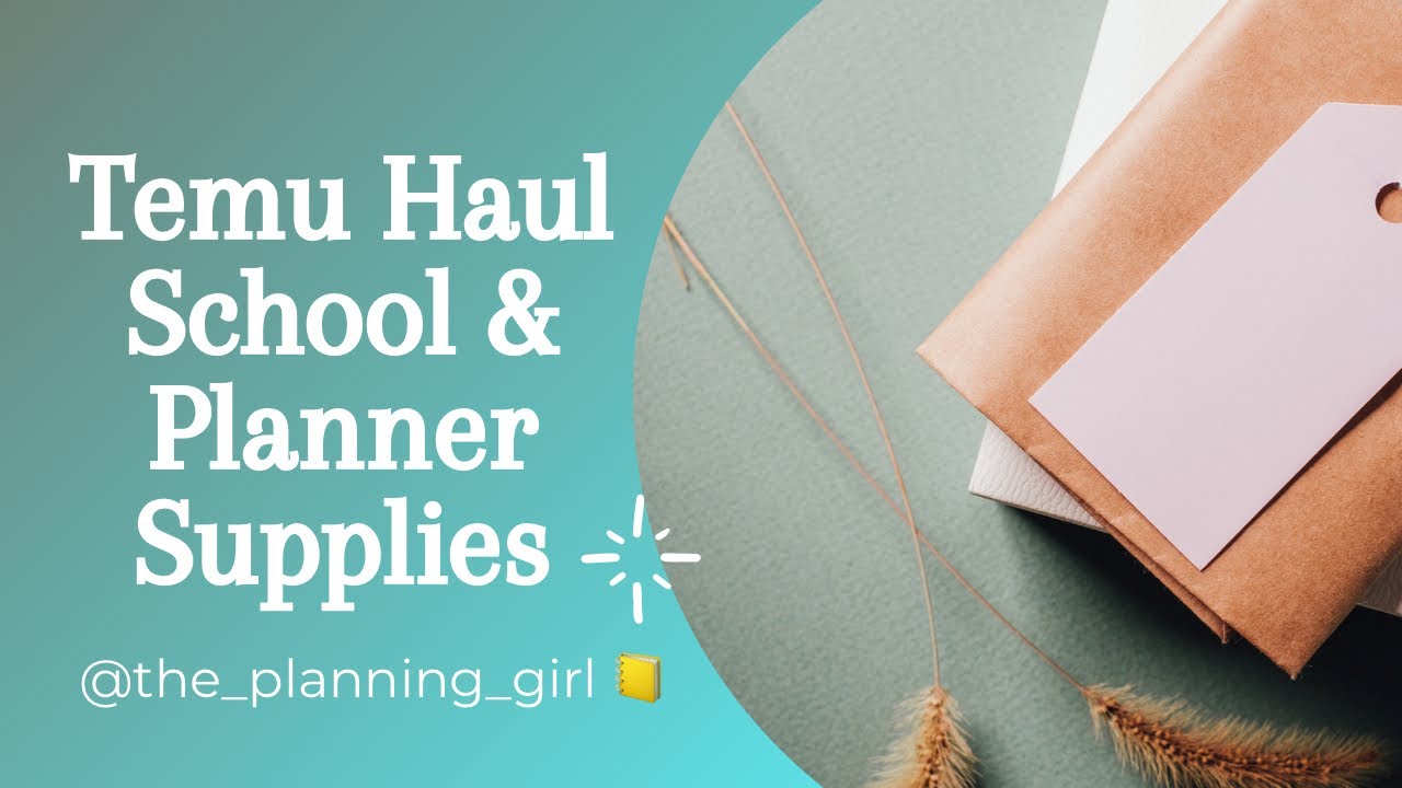 Temu for School and Planner Supplies Haul - YouTube