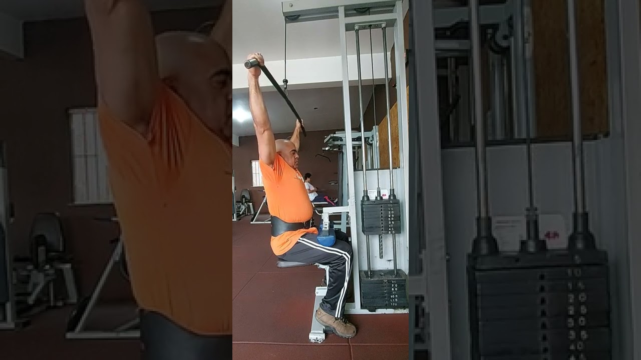 puxada aberta pronada pela frente exercício para costa dorsal - YouTube