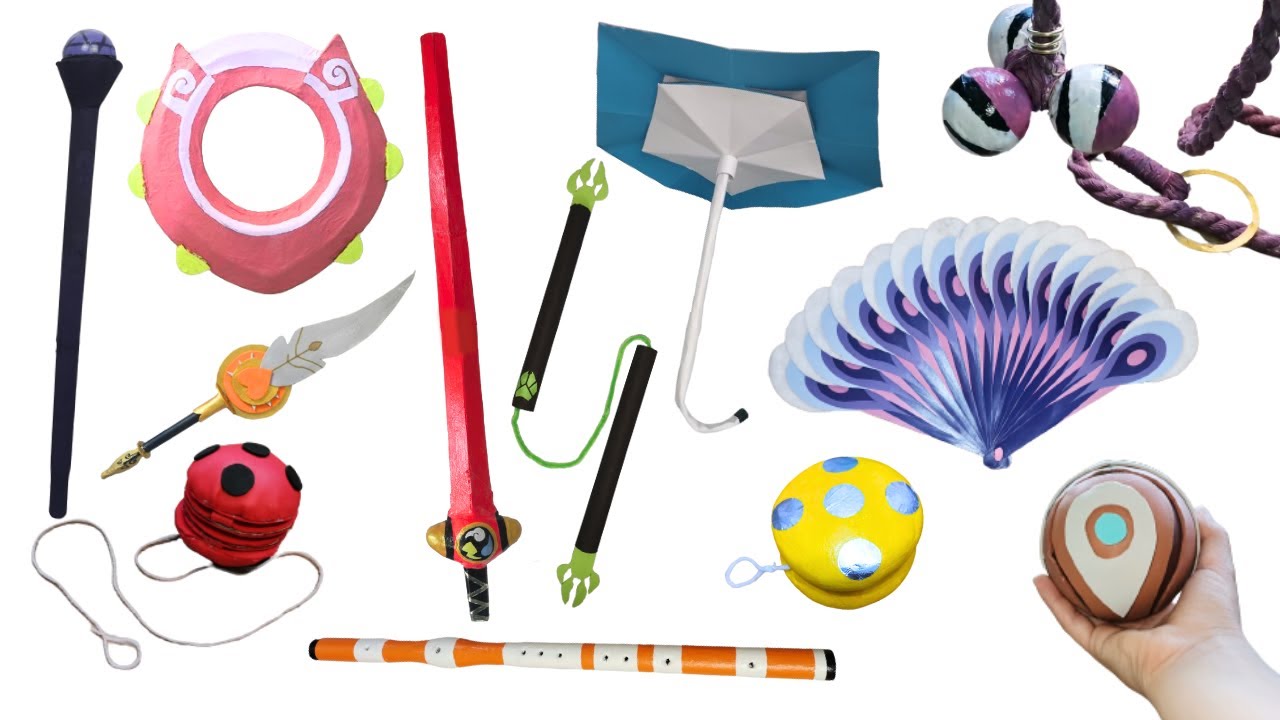 DIY/ TUTORIAL ALL WEAPONS from Miraculous - Ladybug, Bunnix, Cat Noir ...