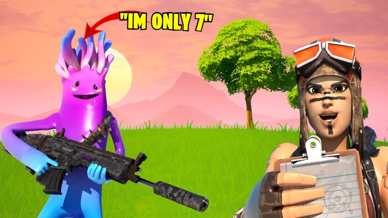 playing with the CUTEST Fortnite KID EVER And We get Him He's first WIN ...