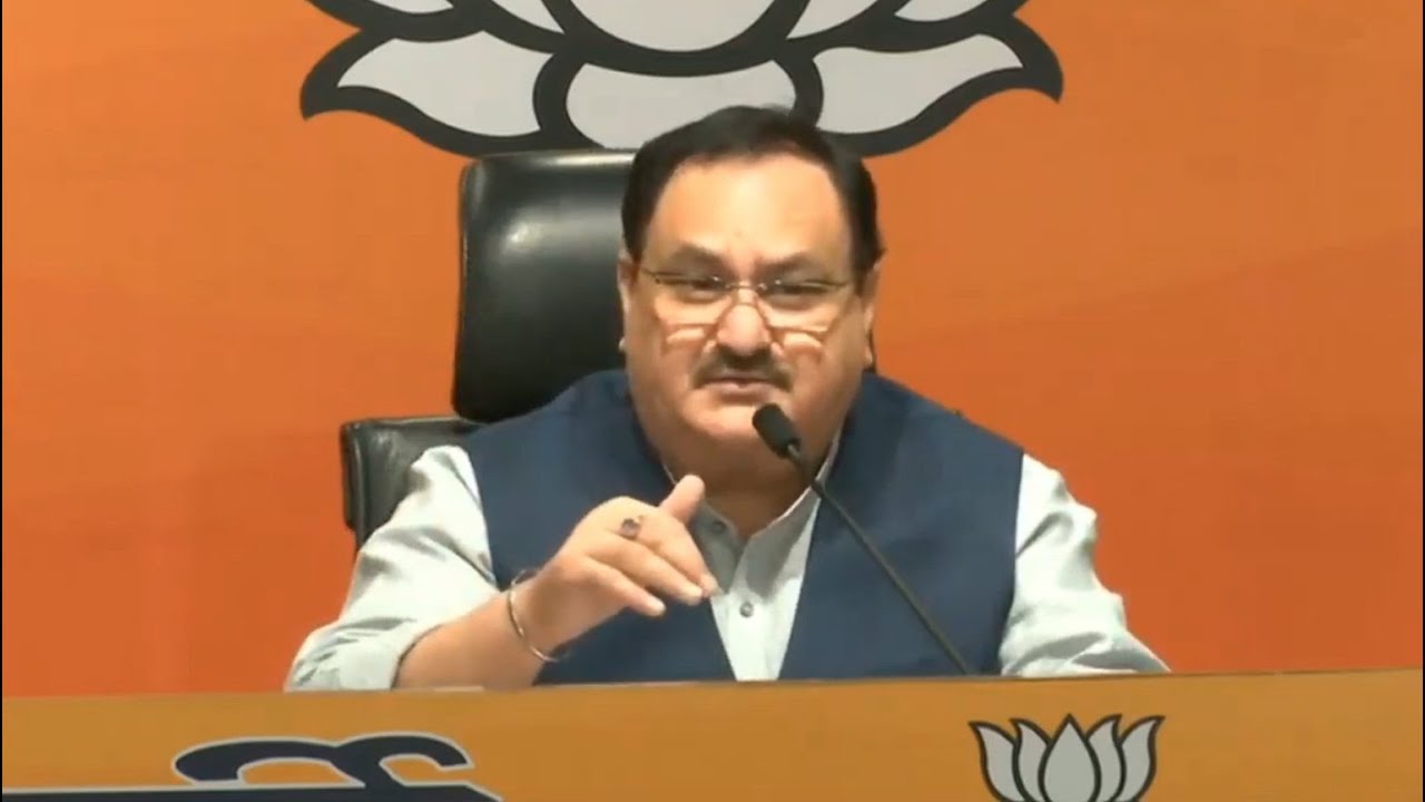 BJP President Jagat Prakash Nadda LIVE on Zee Hindustan - YouTube
