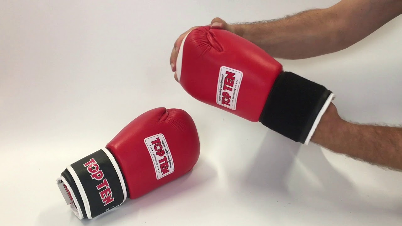 Boxerské rukavice TOP TEN Olympia červená - YouTube