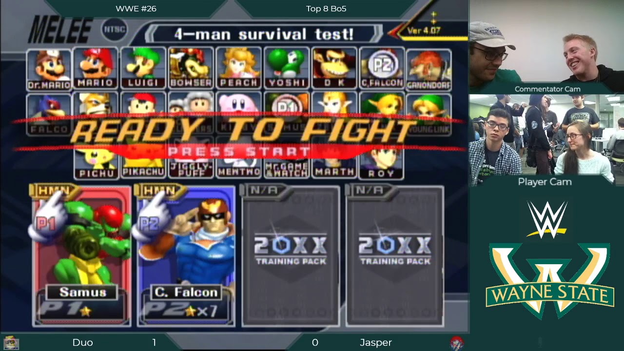 WWE 26 - Jasper (Samus) vs Duo (Captain Falcon) (LR6) - YouTube