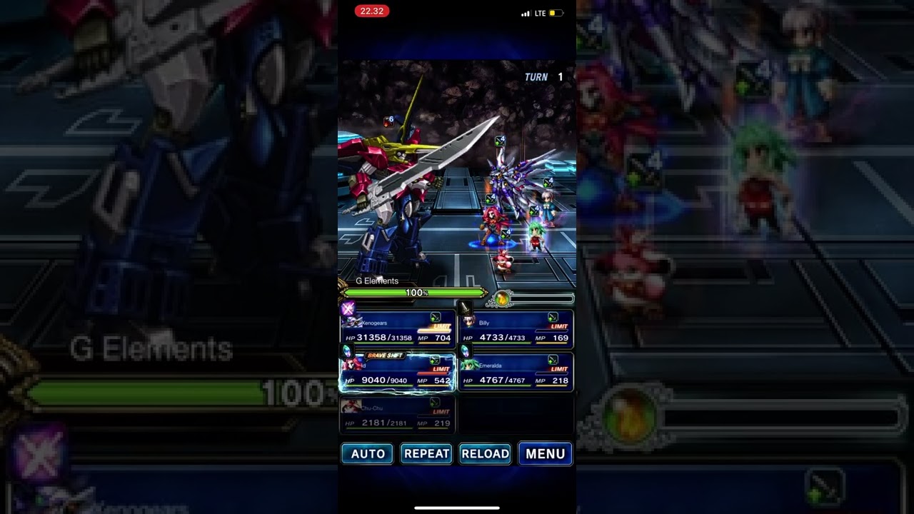 FFBE G Elements OTK - Fei & Friends with Bonus (Xenogears Daily Quest ...