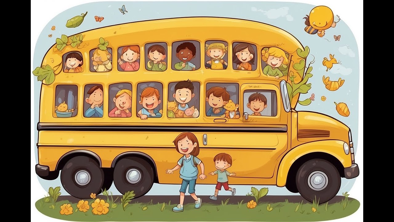 The Wheels on the Bus Go Round and Round | A cappella | Cartoon Version ...