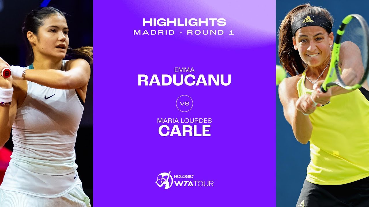 Emma Raducanu vs. Maria Carle | 2024 Madrid Round 1 | WTA Match ...