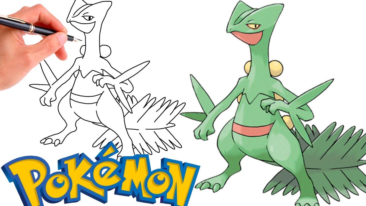 How To Draw SCEPTILE POKEMON #254 | Generation 3 - YouTube