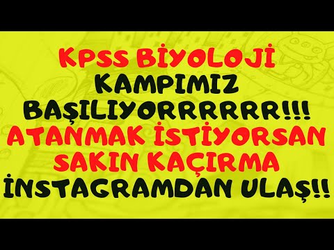 KPSS BİYOLOJİ KAMPIMIZ BAŞILIYORRRRRR!!! (atanmak istiyorsan sakın kaçırma) instagramdan ulaş!!