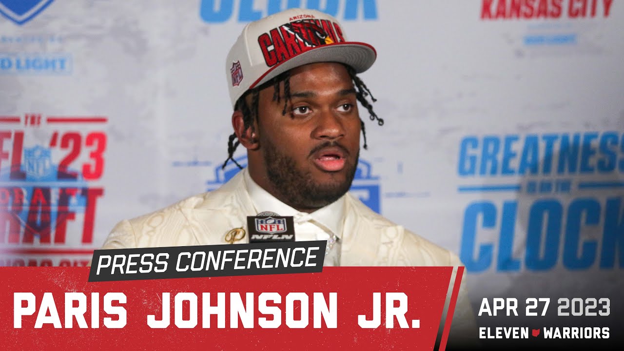 Paris Johnson Jr. talks about being drafted by the Arizona Cardinals ...