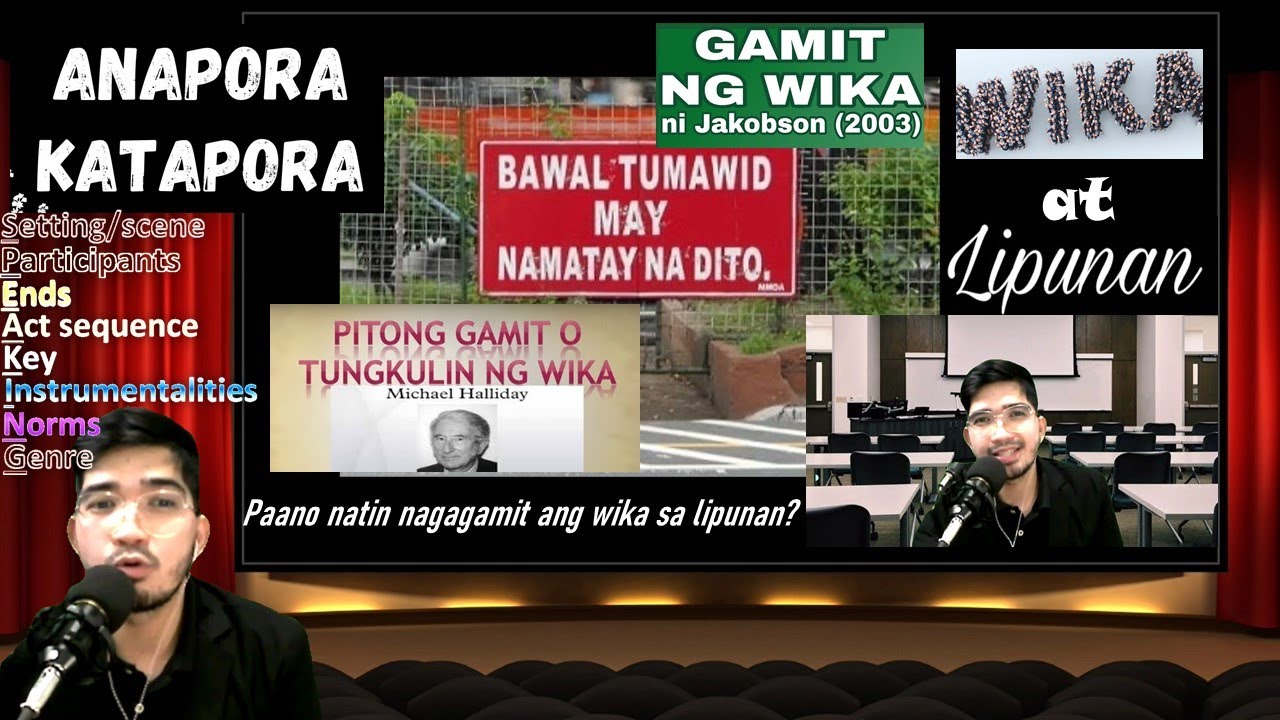 GAMIT NG WIKA SA LIPUNAN (anapora at katapora, M.A.K. Halliday, Roman ...