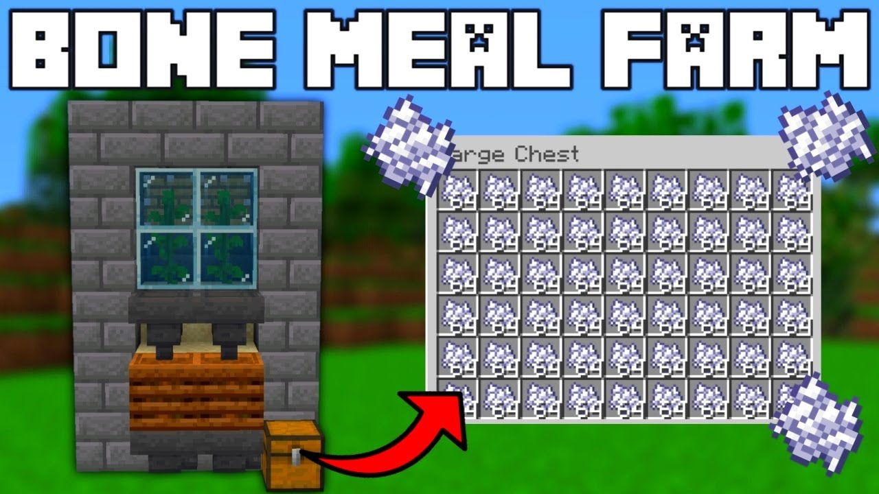 🦅 Minecraft Bedrock 1.20 | EASY BONE MEAL FARM TUTORIAL! - YouTube