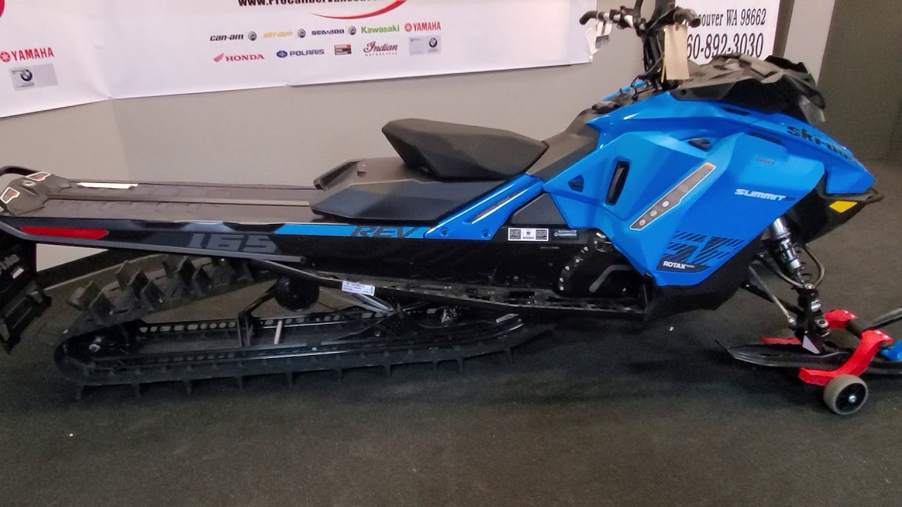 2020 Ski-Doo Summit SP 850 E-TEC SHOT 165 3.0 - Octane Blue/Black - YouTube