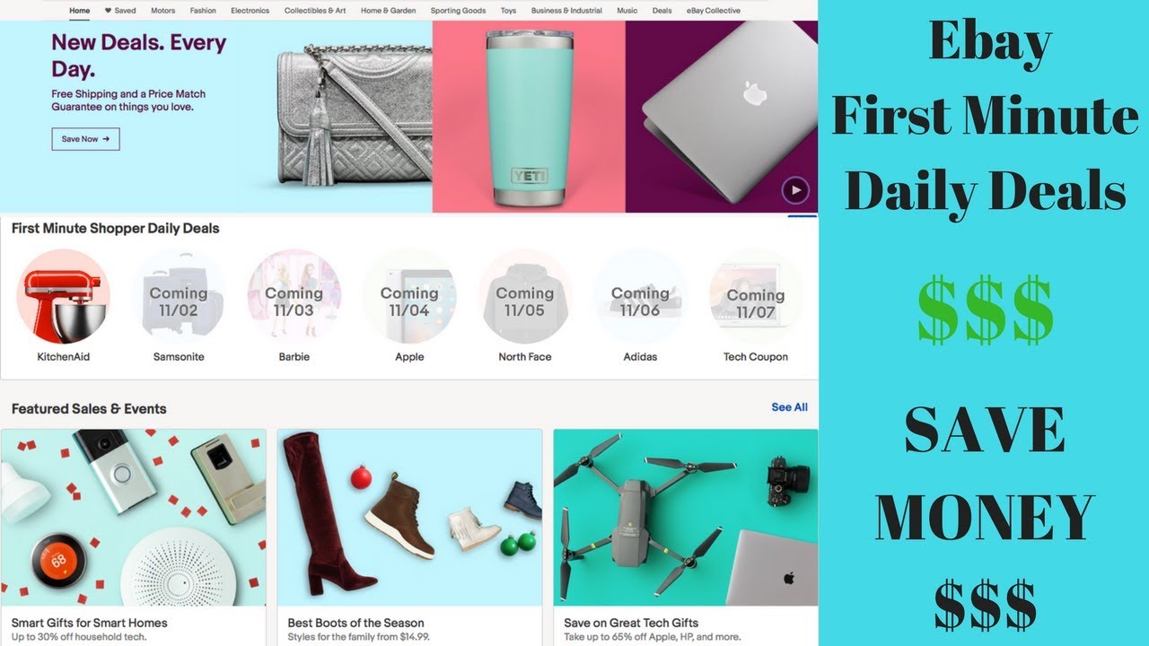 Ebay First Minute Daily Deals. SAVE $1,000's on Ebay Christmas Shopping ...