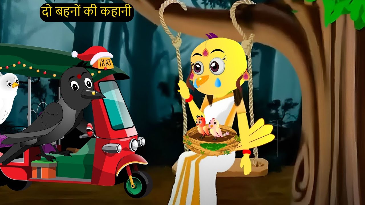 कार्टून | Story of Chidiya Kartun Cartoon | Ka | Tuni Kauwa wala ...