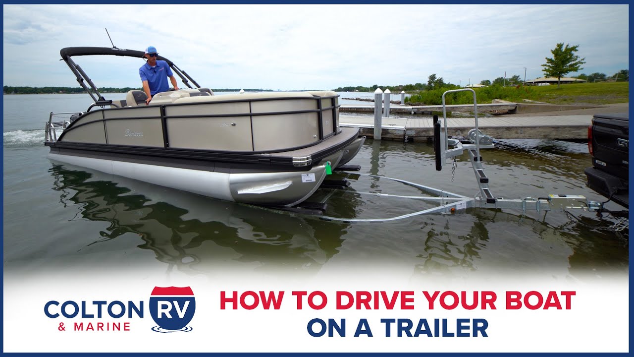How to Load Your Pontoon Boat on a Trailer - YouTube