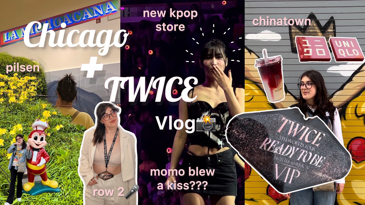 [vlog] seeing twice for the first time vip + chicago (kpop store ...