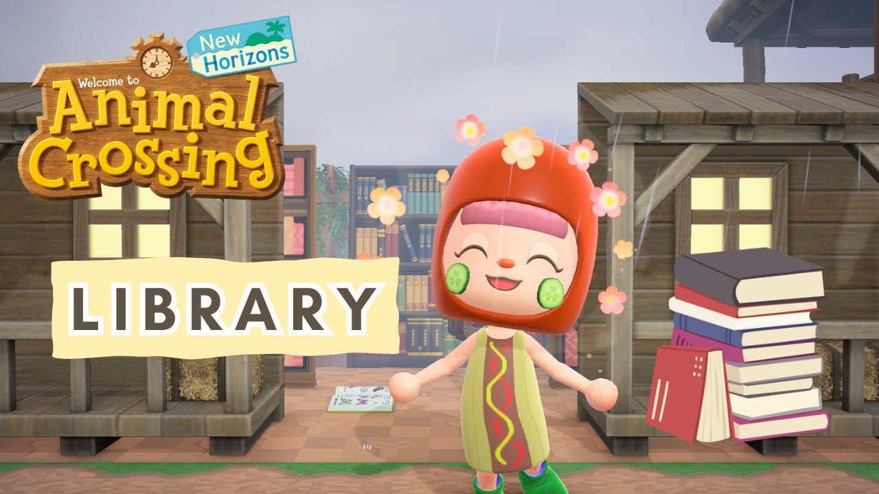 Cottagecore Library - Lily Oak ACNH Hardmode Speedbuild || Animal ...