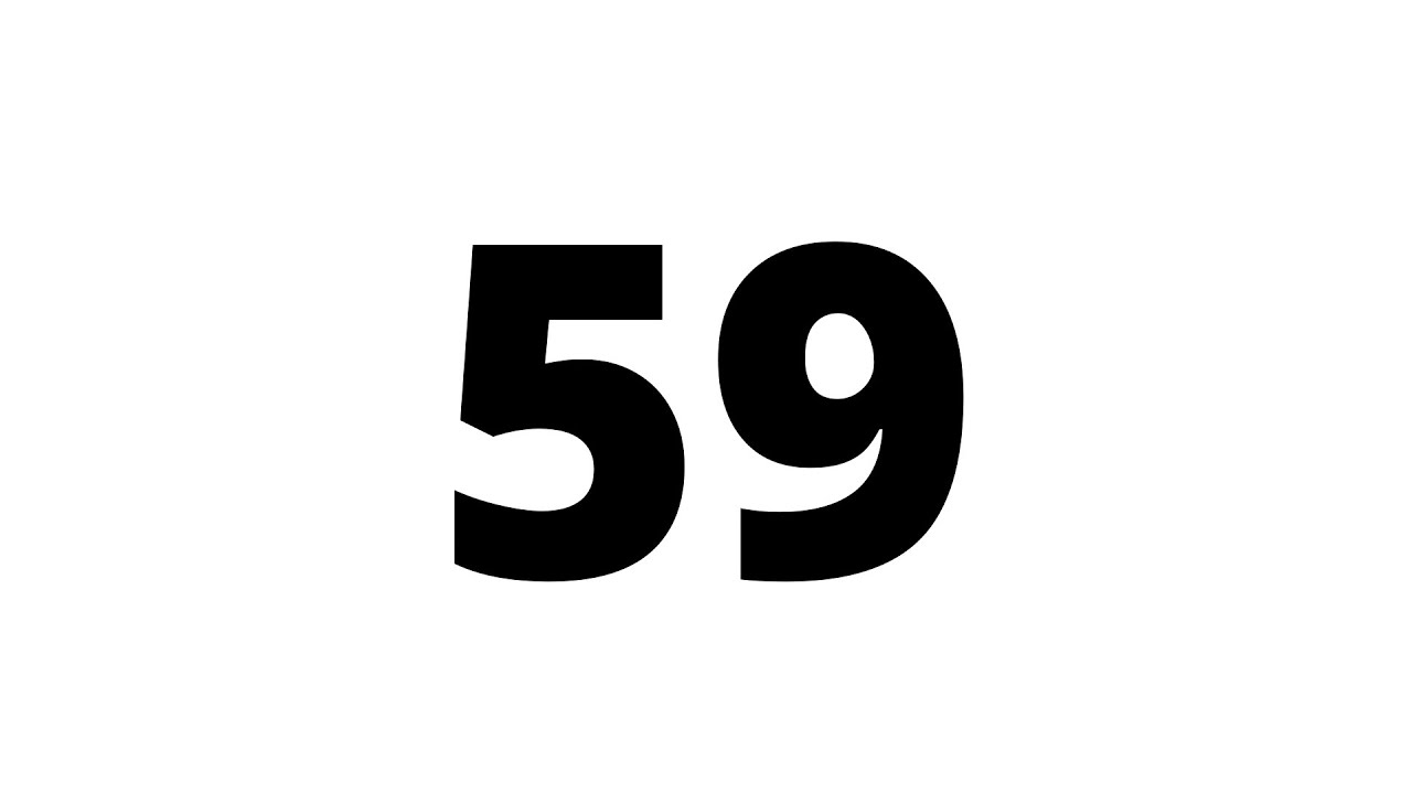 59 Second Countdown Timer White Screen With Sound Effect - YouTube