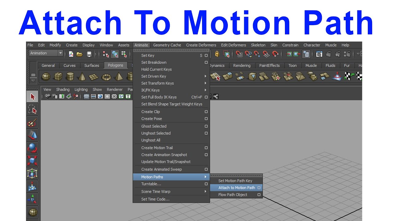 Attach To Motion Path | MAYA - YouTube