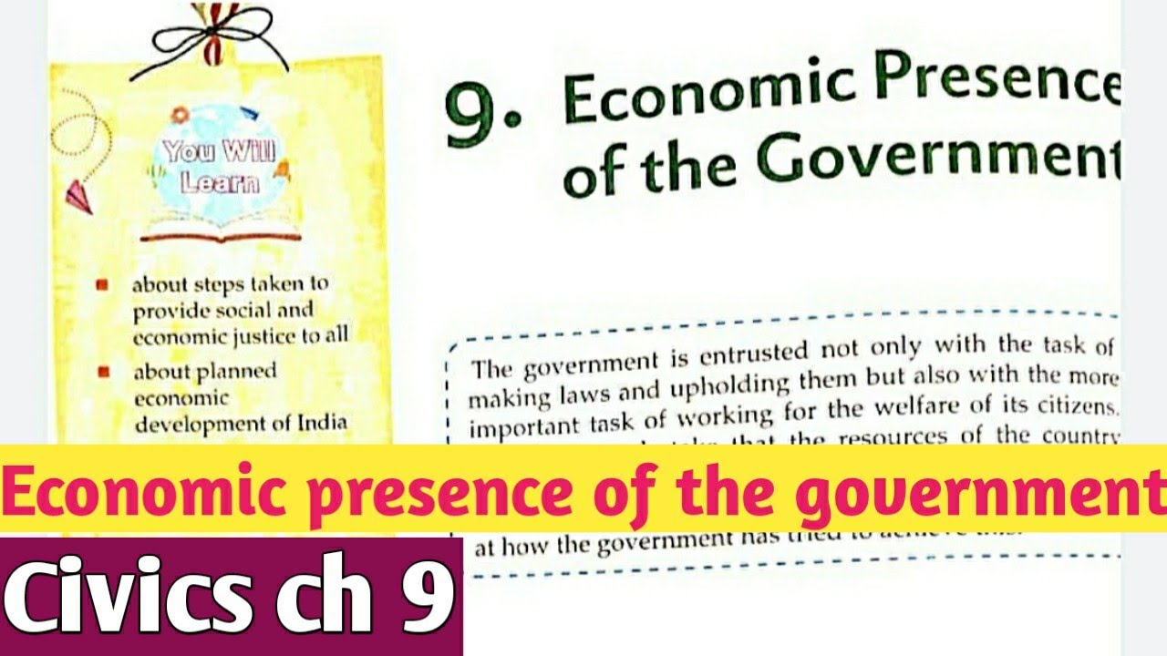 Economic presence of the government|| Civics ch 12|| Class 8 civics ...