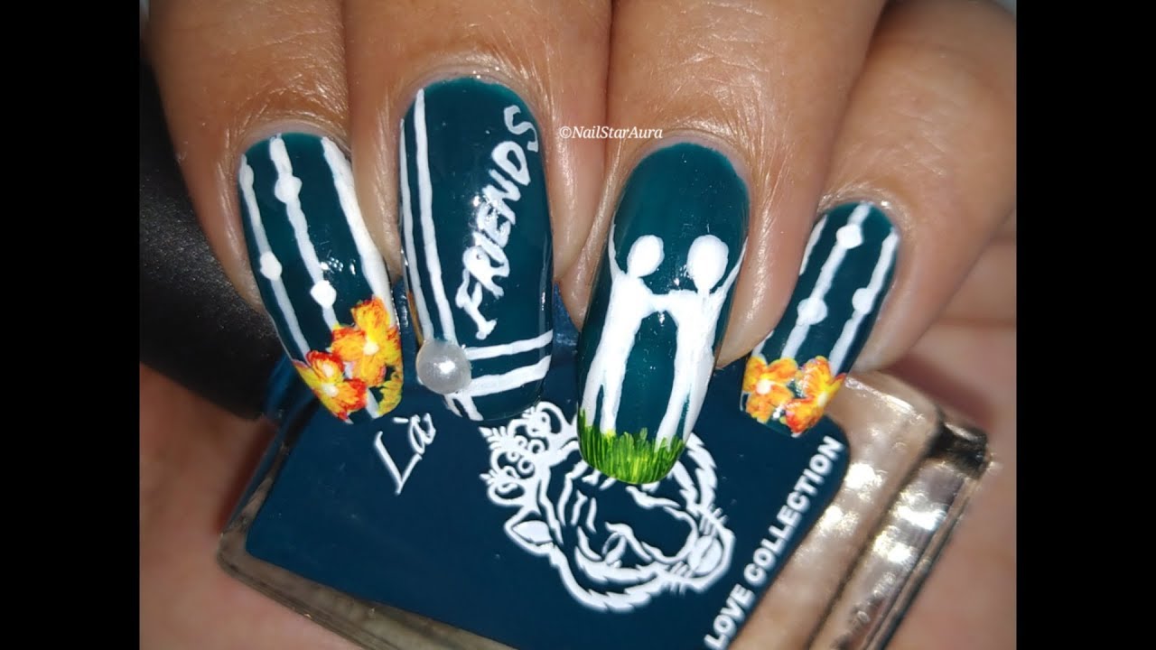 Friendship Day Nail Art | Freehand nail art tutorial | Nail Star Aura ...