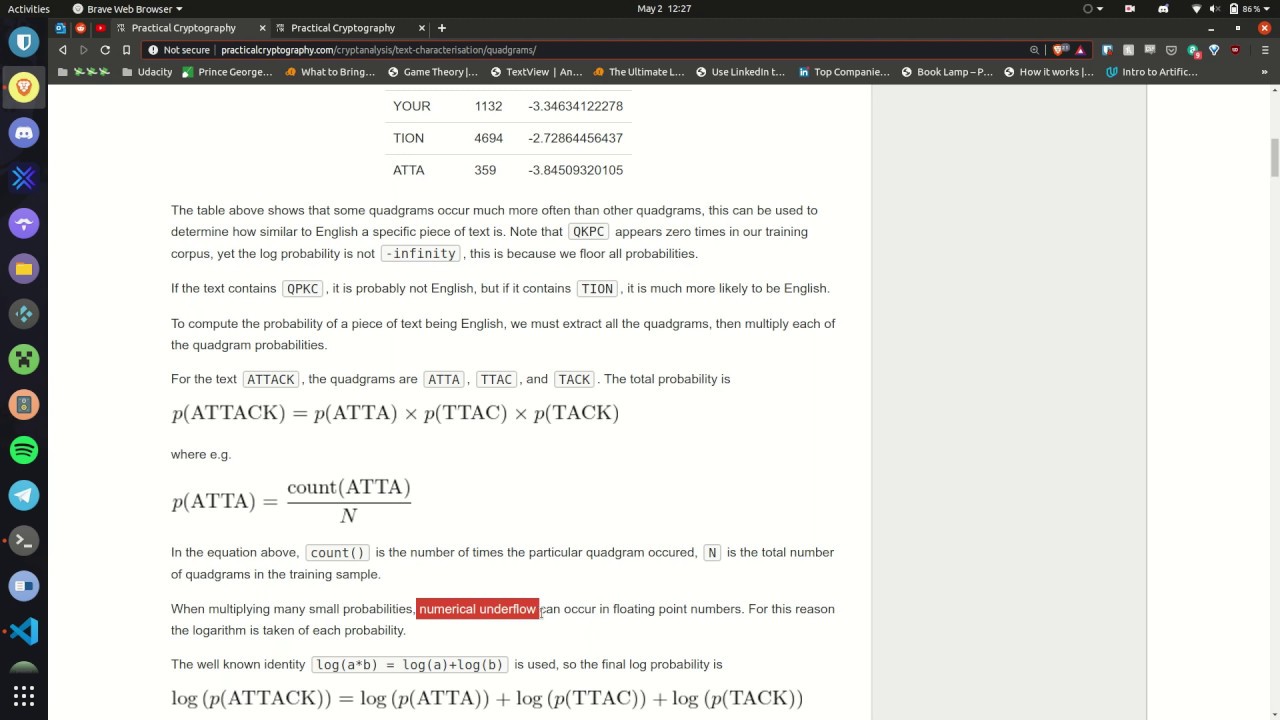 Frequency Analysis using Quadgram Statistics and Python | The Code Book ...