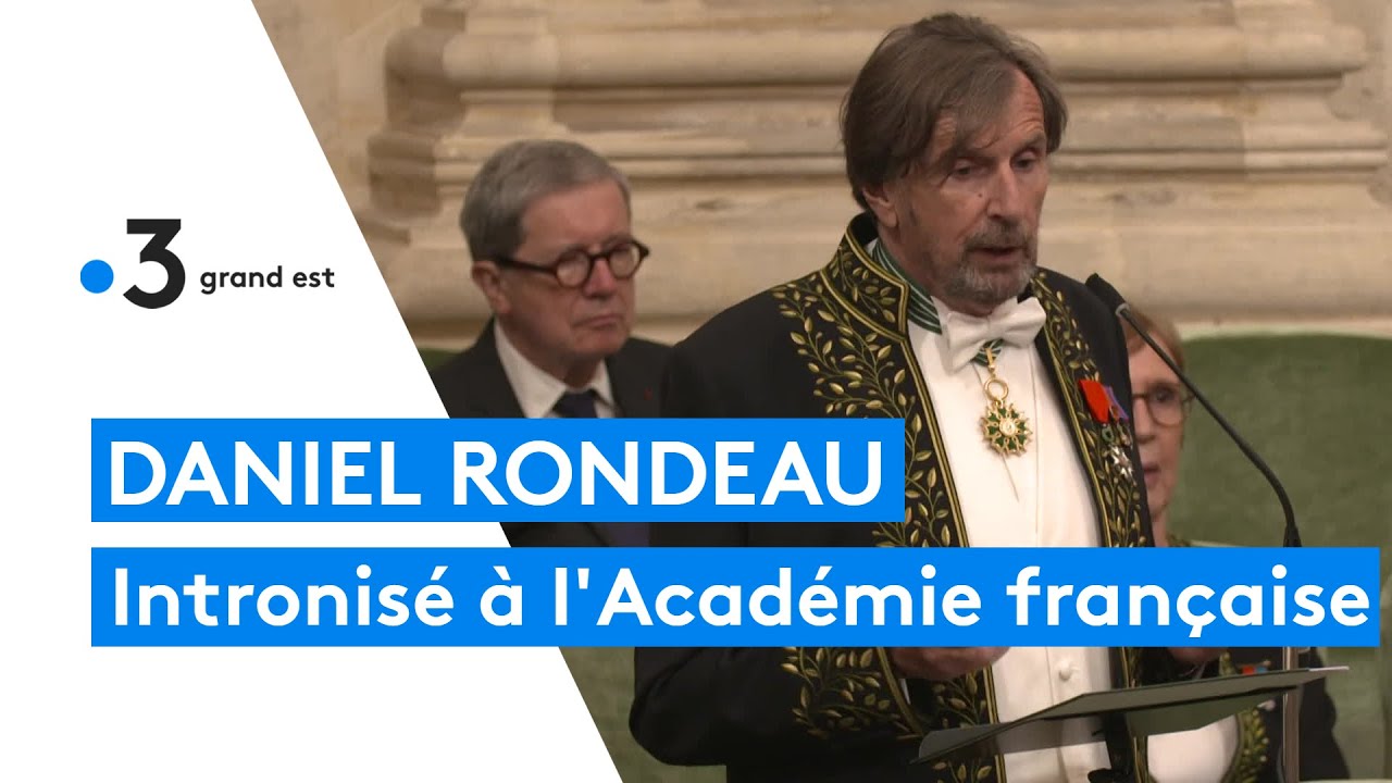 L'écrivain Daniel Rondeau intronisé à l'Académie Française - YouTube