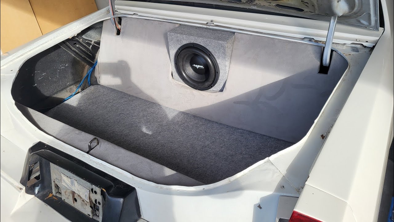 Wrapping the trunk enclosure in the 1988 T-top Monte Carlo SS - YouTube