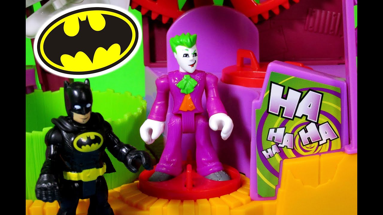 BATMAN "Joker Laff Factory" by Imaginext + SURPRISE CANDY & JOKER and ...