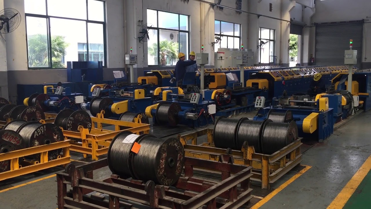 100-1800type steel wire rope tubular strander - YouTube