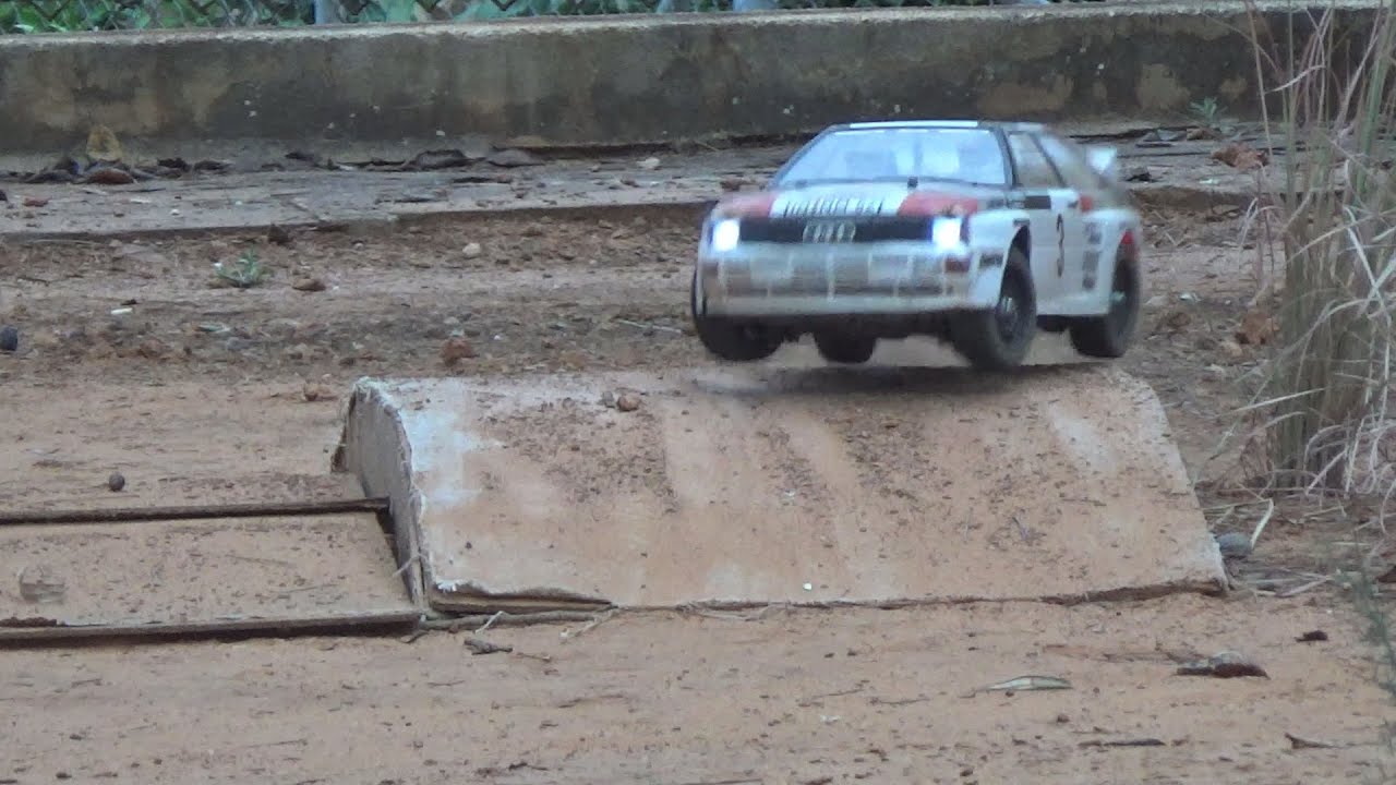 Tamiya tt02 rally spec audi quattro rc - YouTube