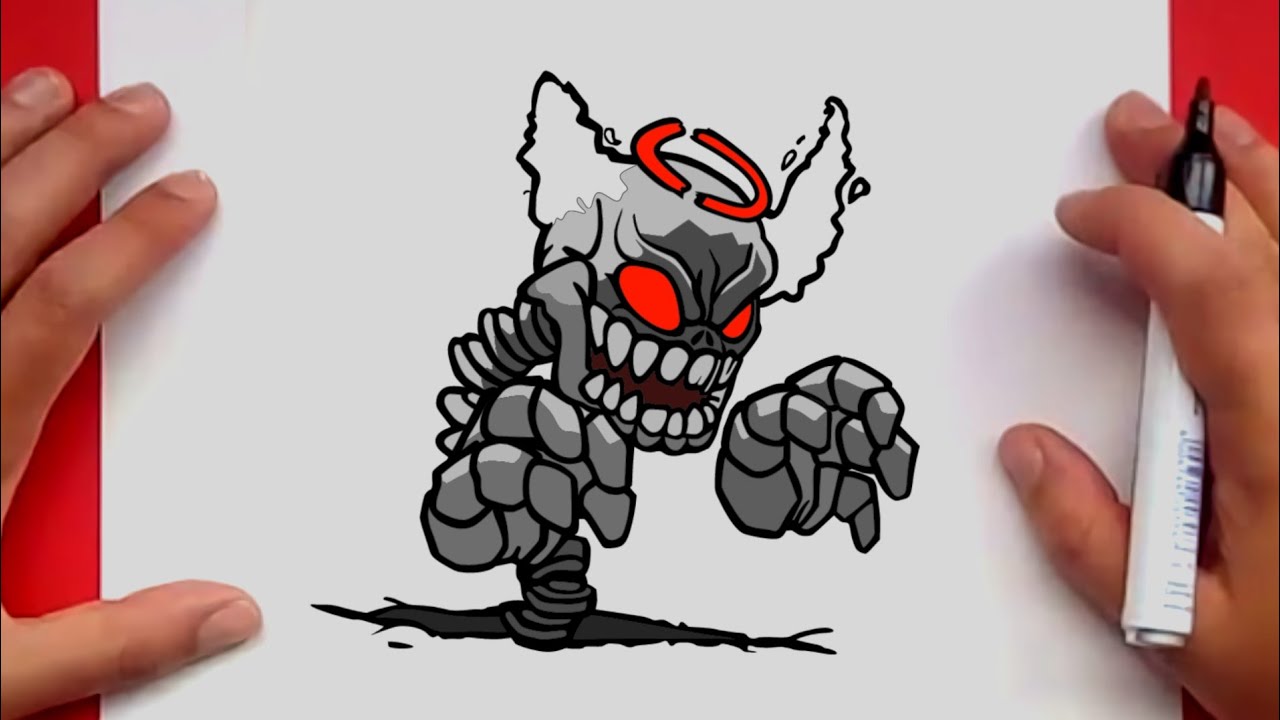 How to draw Tricky Phase 5 FunMade | Friday Night Funkin - YouTube