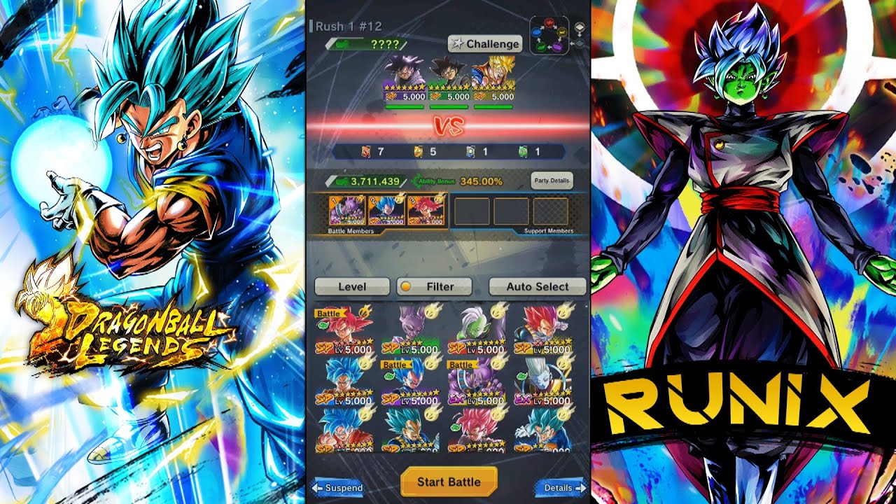 Dragon Ball Legends - Ultra Space-Time Rush Champions - Rush 1 - Level ...