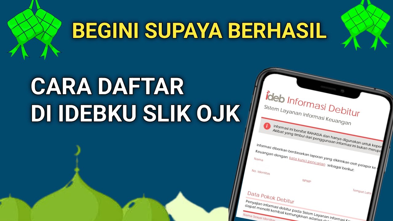 Cara Daftar Di Idebku Cek Slik OJK Secara Online - YouTube