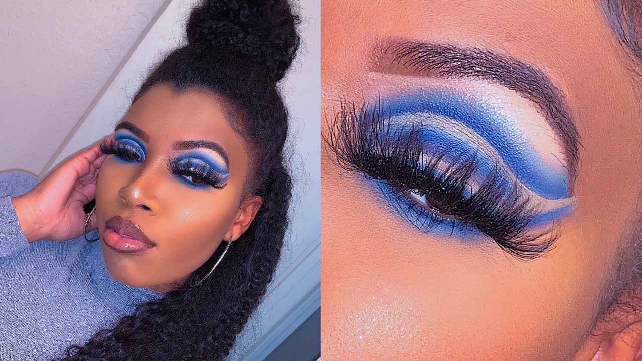 ICY BLUE TRIPLE CUT CREASE TUTORIAL - YouTube