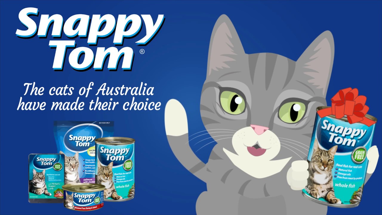 Snappy Tom - Real Fish and Meat for Real Cats - YouTube