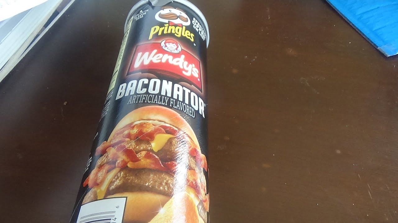 Pringles Wendy's Baconator Review - YouTube