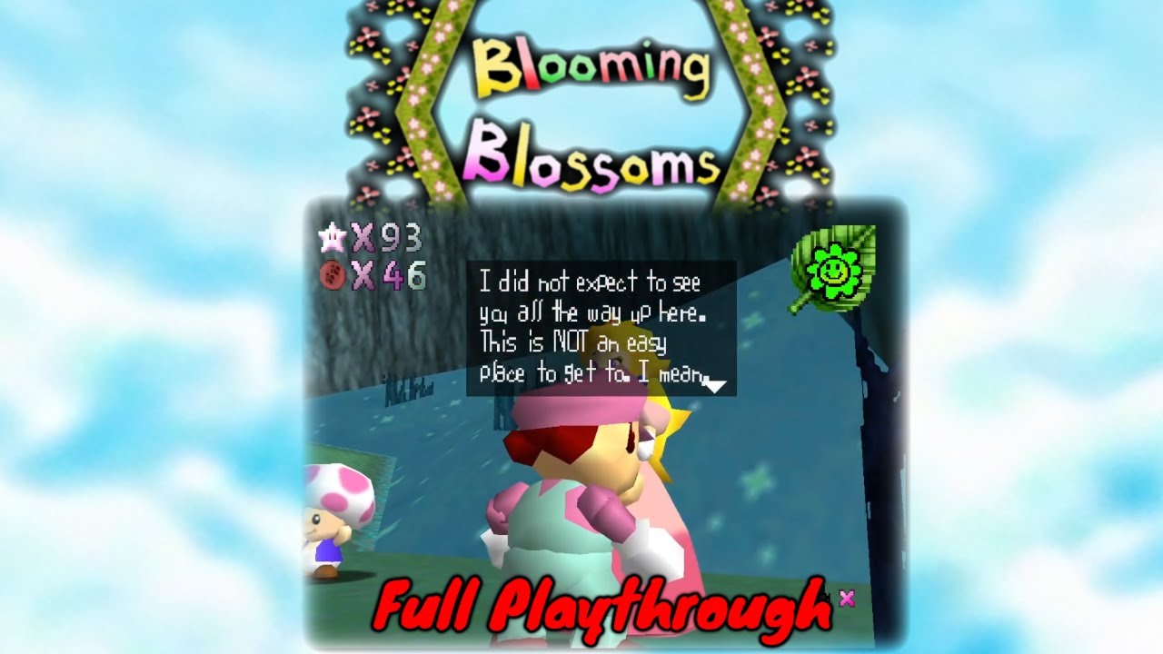 【Super Mario 64: Blooming Blossoms】Full Playthrough | No Commentary ...