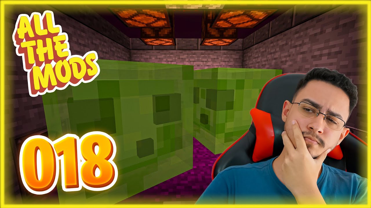 FIZ UMA FARM DE SLIME COM ENTITY SPAWNER DO MOB GRINDER - ATM8 #018 ...