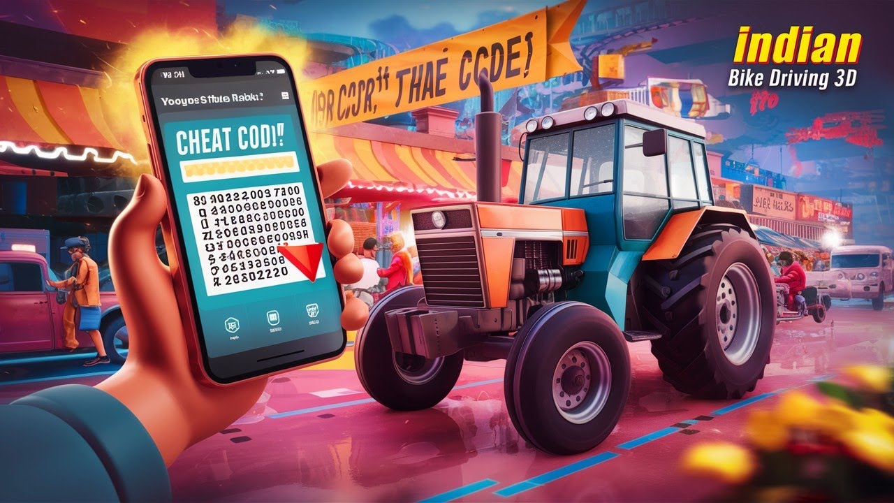 Tractor cheat codes 😲😲 || tractor with trolley || indian bike driving 3d new update || karan ...