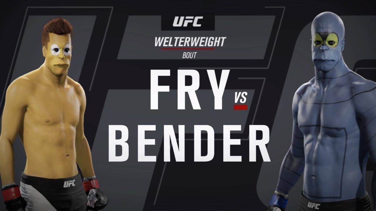 Fry vs. Bender (EA sports UFC 2) - CPU vs. CPU - Crazy UFC 👊🤪 - YouTube