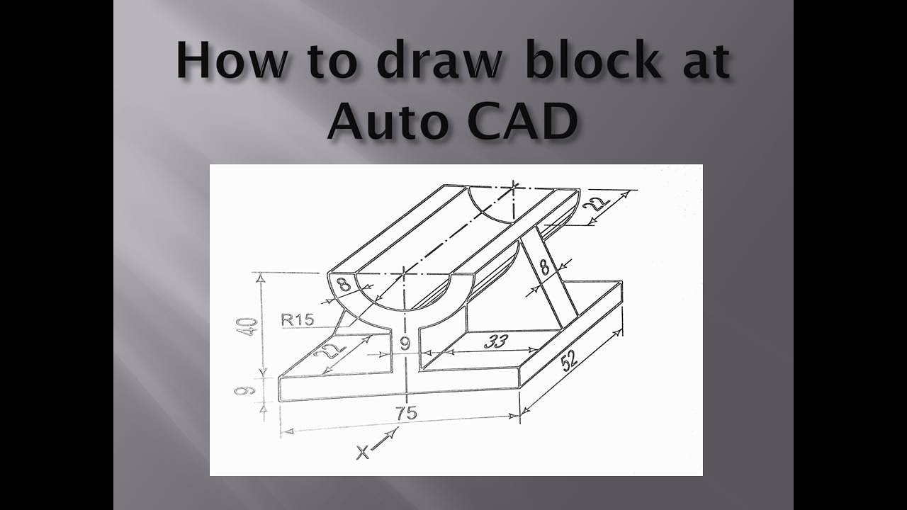 How to draw this block at Auto CAD - YouTube