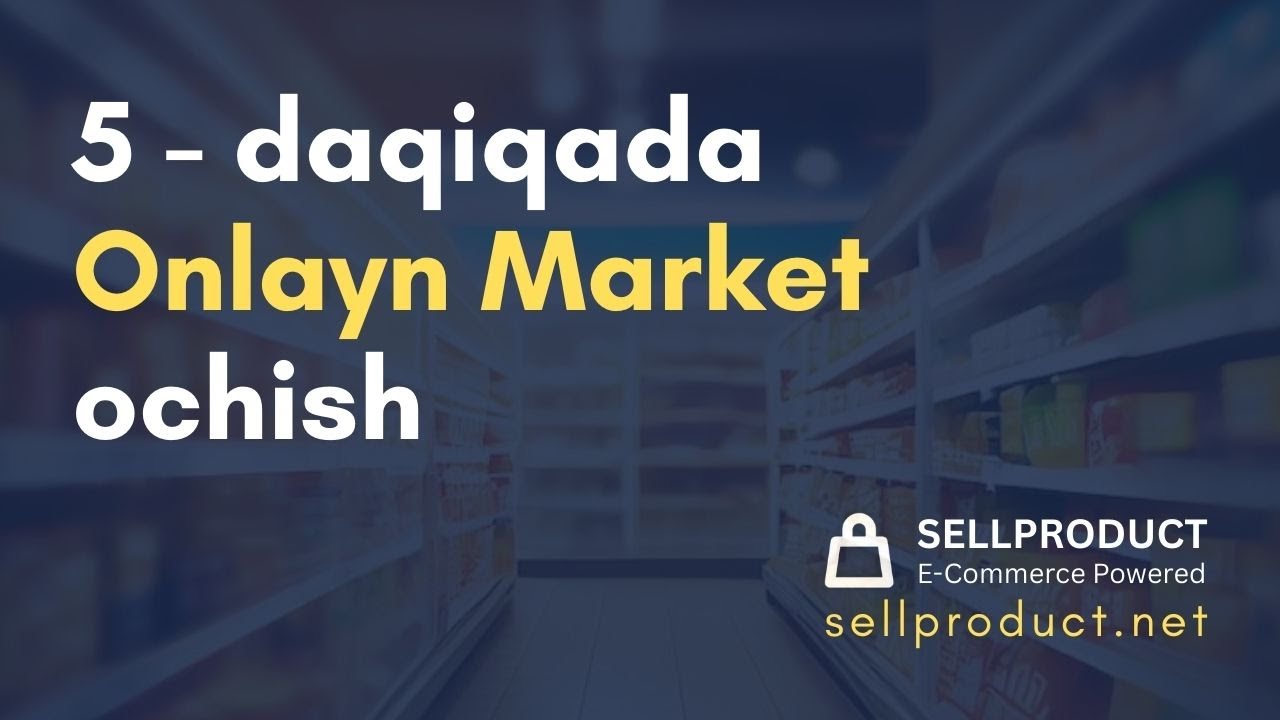 5 minut ichida onlayn market ochish // Internet magazin ochish // Kod ...